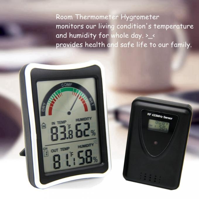 DTH-108 Big LCD Screen Digital Remote Warehouse Thermometers Hygrometer ...