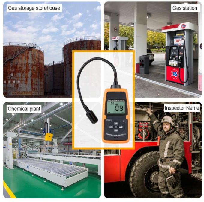 SPD202 Large LCD Display 0~100%LEL 50~50000PPM Digital Combustible Gas ...