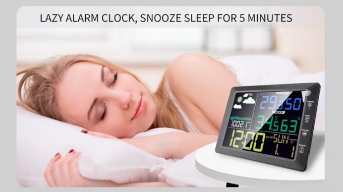 TS-8210 Wireless Color Screen Weather Station Clock Indoor Outdoor Temperature Humidity Meter ...