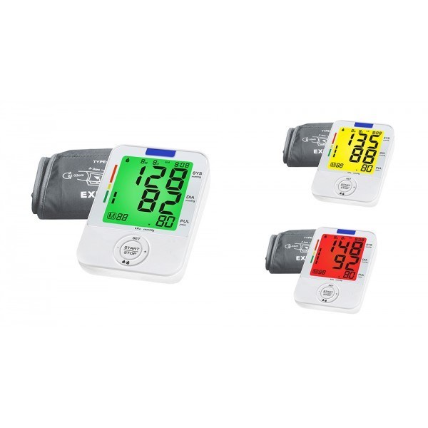 U80JH 3 Colors Blacklight LCD Upper Arm Blood Pressure Monitor