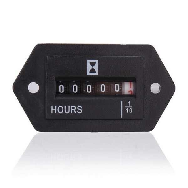 HM002 LCD Display AC/DC Hex Mechanical Hour Meter For Boat, Auto, ATV ...