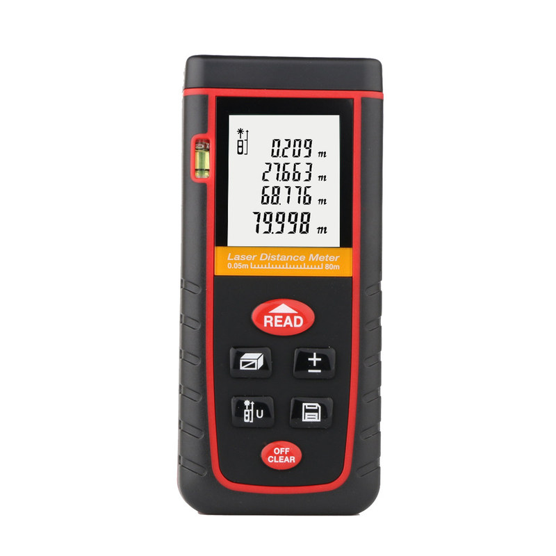 Self Calibration 80m Large LCD Screen Digital Laser Distance Meter with ...