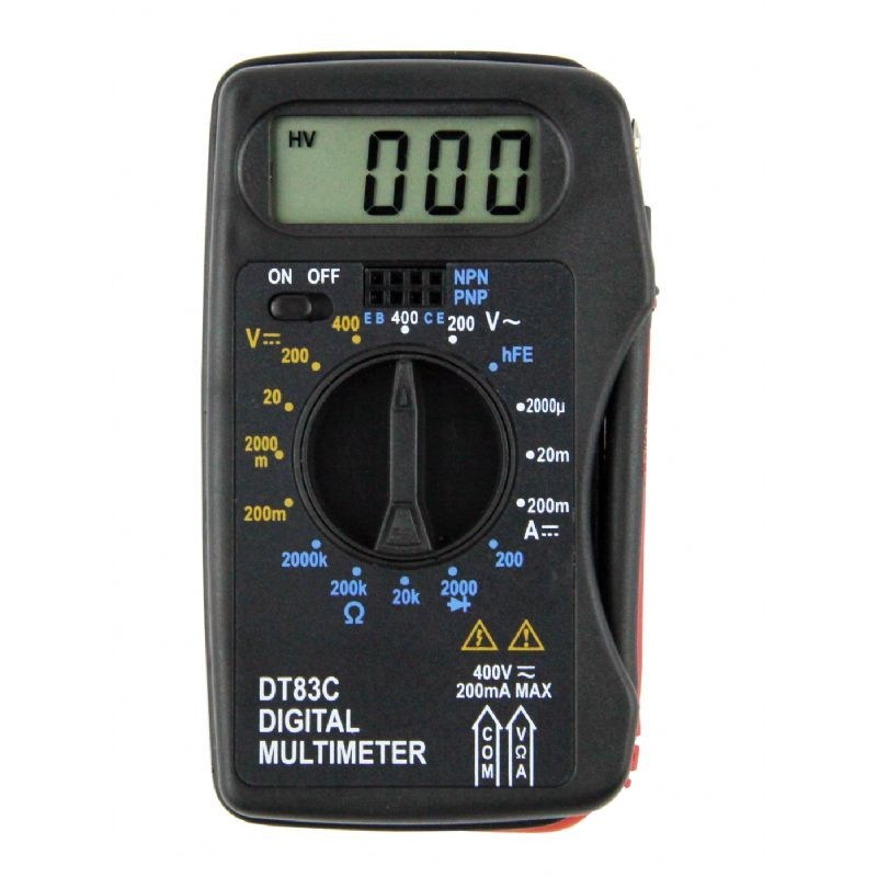 DT83C Extra Thin Pocket-Size Digital Multimeter With Test Lead Inside Meter