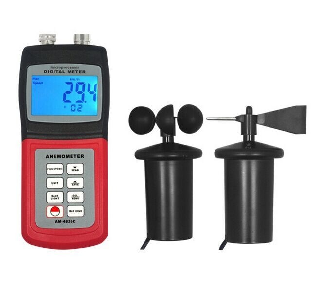 AM-4836C Air Velocity, Air Temperature, Direction Measurement Digital ...