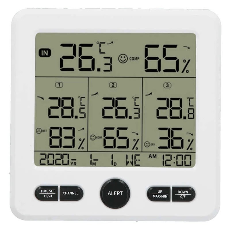 TS-6210 3 In 1 Wireless Indoor Outdoor Thermometer For Weather Station ...