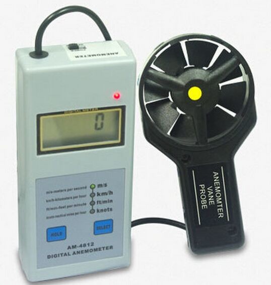AM-4812 Air Velocity LCD Display Multifunctional Digital Anemometer ...